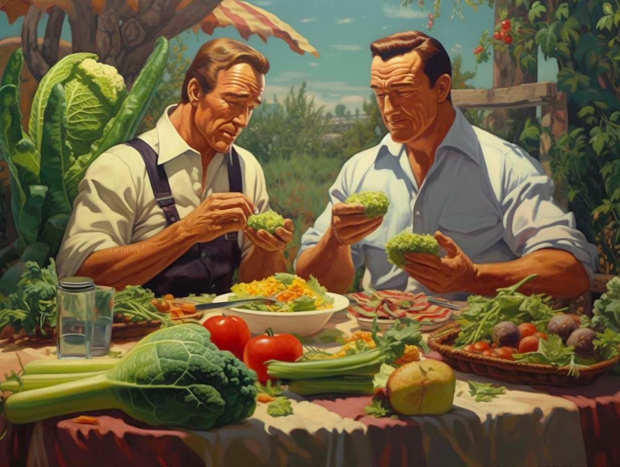 John Wayne Watches: Arnold Schwarzenegger's Green Chow Down - Manliness